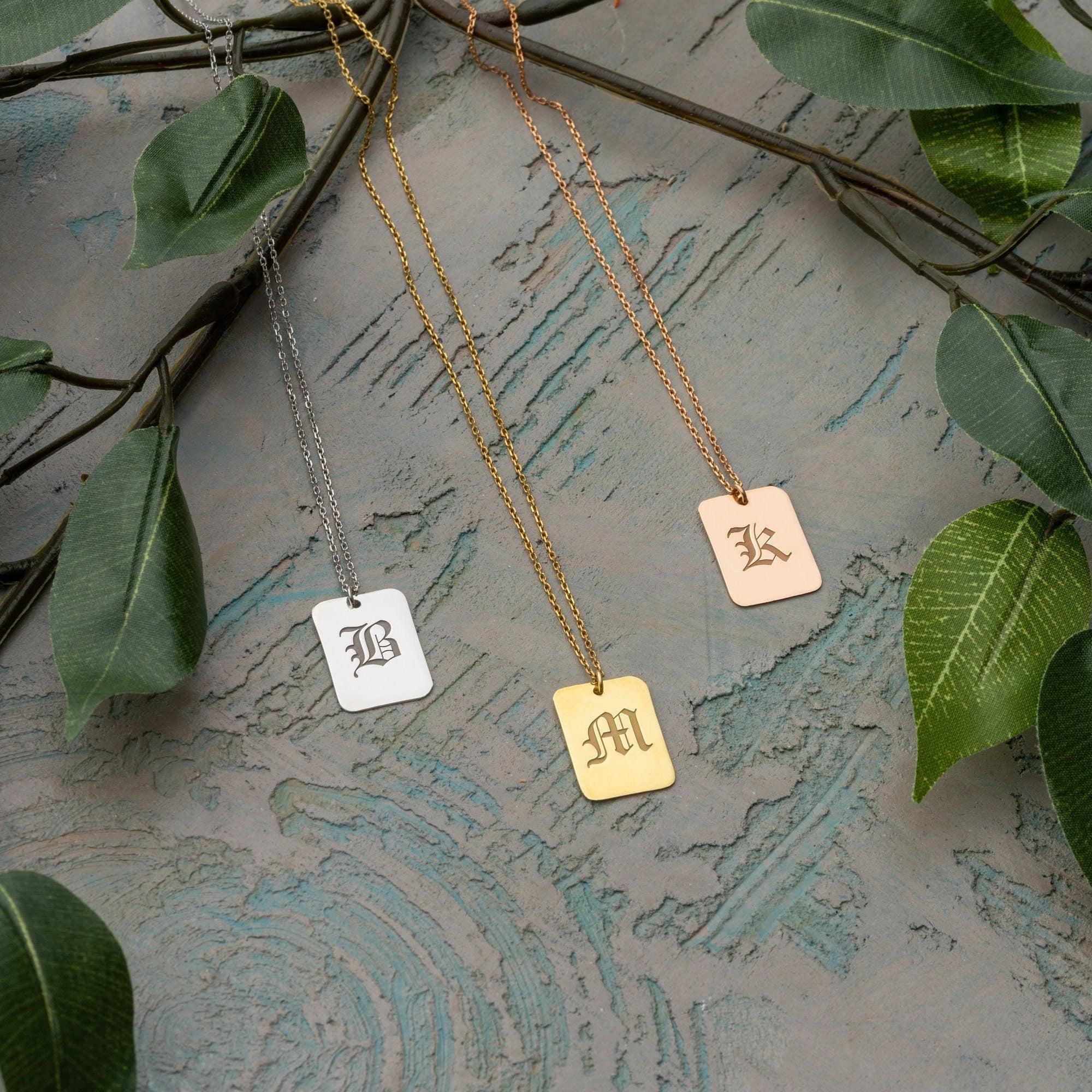 Initial Tag Necklace – Glamoristic